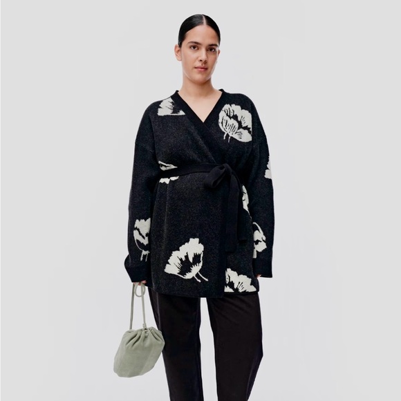 Marimekko | Sweaters | Nwt Marimekko Alkaa Myski Black White Knit Wool ...